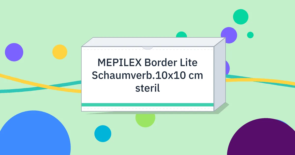 Symbolbild: Packung mit der Aufschrift MEPILEX Border Lite Schaumverb.10x10 cm steril (PZN 15529166) – Verfügbarkeit und Bezug in Apotheken in Frankfurt am Main
