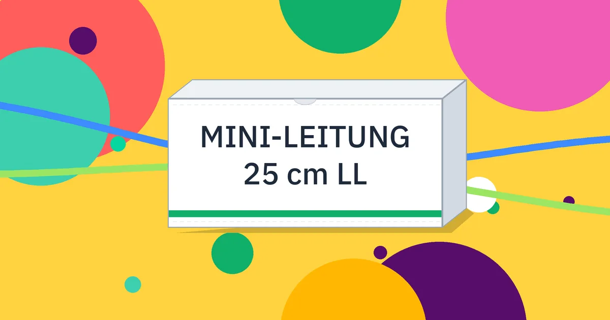 Symbolbild: Packung mit der Aufschrift MINI-LEITUNG 25 cm LL (PZN 17487199) – Verfügbarkeit und Bezug in Apotheken in Frankfurt am Main