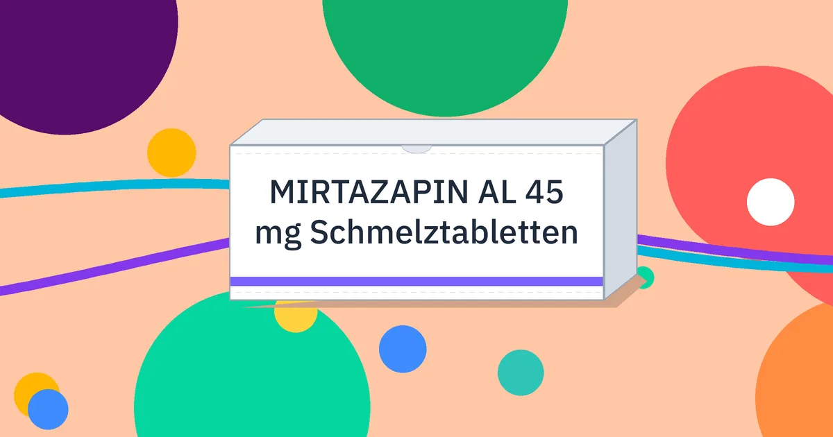 Symbolbild: Packung mit der Aufschrift MIRTAZAPIN AL 45 mg Schmelztabletten (PZN 00992266) – Verfügbarkeit und Bezug in Apotheken in Frankfurt am Main