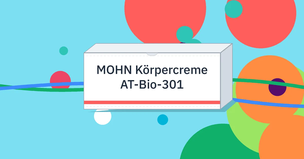 Symbolbild: Packung mit der Aufschrift MOHN Körpercreme AT-Bio-301 (PZN 16907854) – Verfügbarkeit und Bezug in Apotheken in Frankfurt am Main