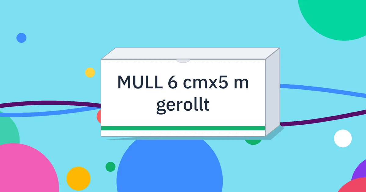 Symbolbild: Packung mit der Aufschrift MULL 6 cmx5 m gerollt (PZN 07093619) – Verfügbarkeit und Bezug in Apotheken in Frankfurt am Main