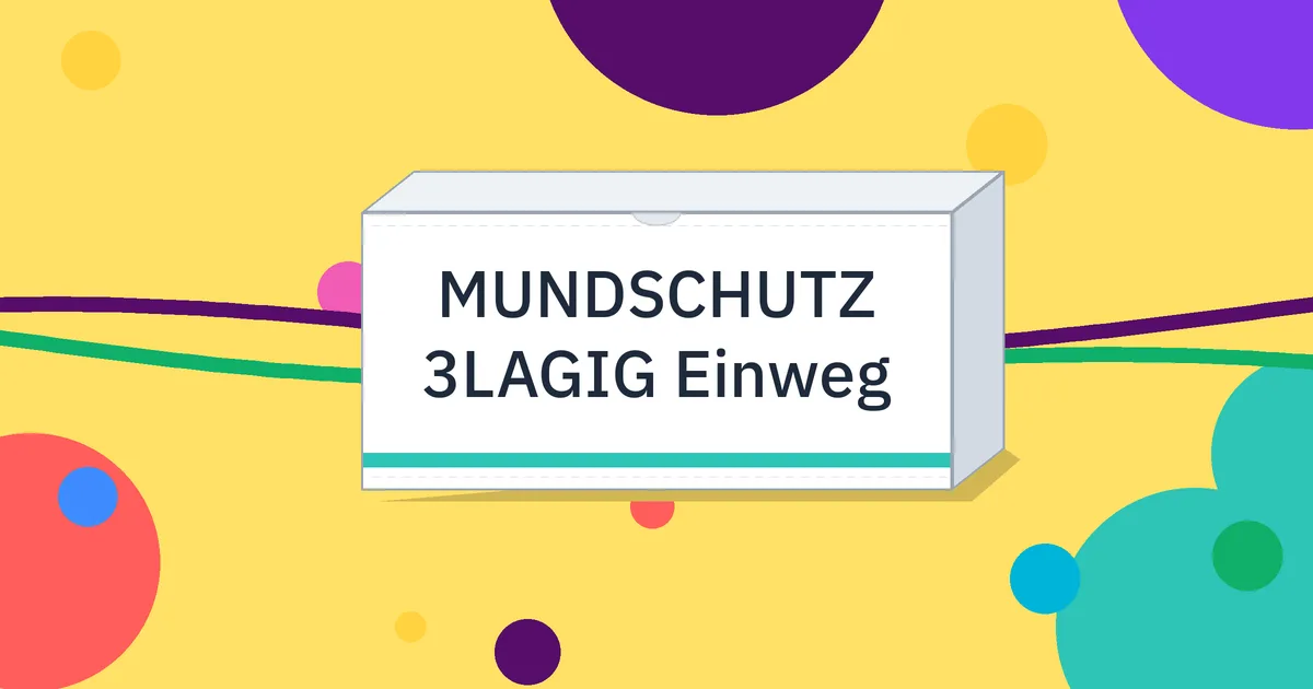 Symbolbild: Packung mit der Aufschrift MUNDSCHUTZ 3LAGIG Einweg (PZN 16688033) – Verfügbarkeit und Bezug in Apotheken in Frankfurt am Main