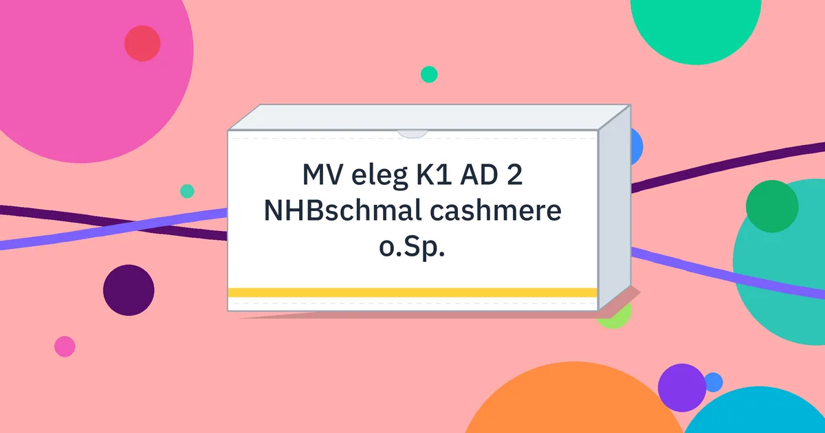 Symbolbild: Packung mit der Aufschrift MV eleg K1 AD 2 NHBschmal cashmere o.Sp. (PZN 15673012) – Verfügbarkeit und Bezug in Apotheken in Frankfurt am Main