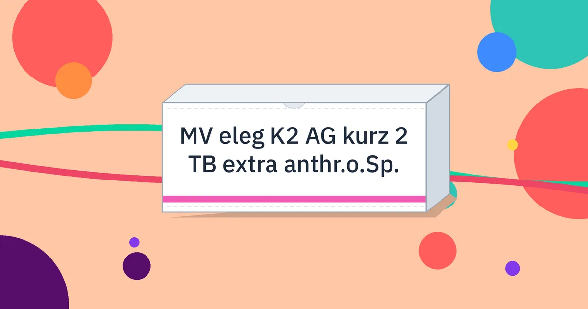Symbolbild: Packung mit der Aufschrift MV eleg K2 AG kurz 2 TB extra anthr.o.Sp. (PZN 09878595) – Verfügbarkeit und Bezug in Apotheken in Frankfurt am Main