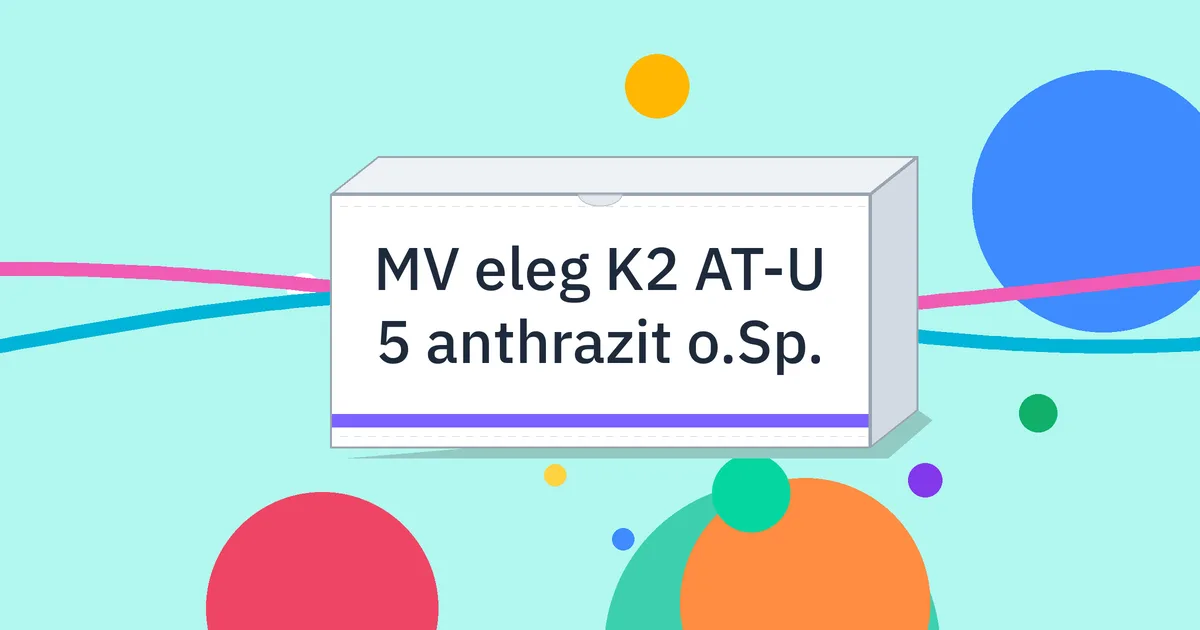 Symbolbild: Packung mit der Aufschrift MV eleg K2 AT-U 5 anthrazit o.Sp. (PZN 00643287) – Verfügbarkeit und Bezug in Apotheken in Frankfurt am Main