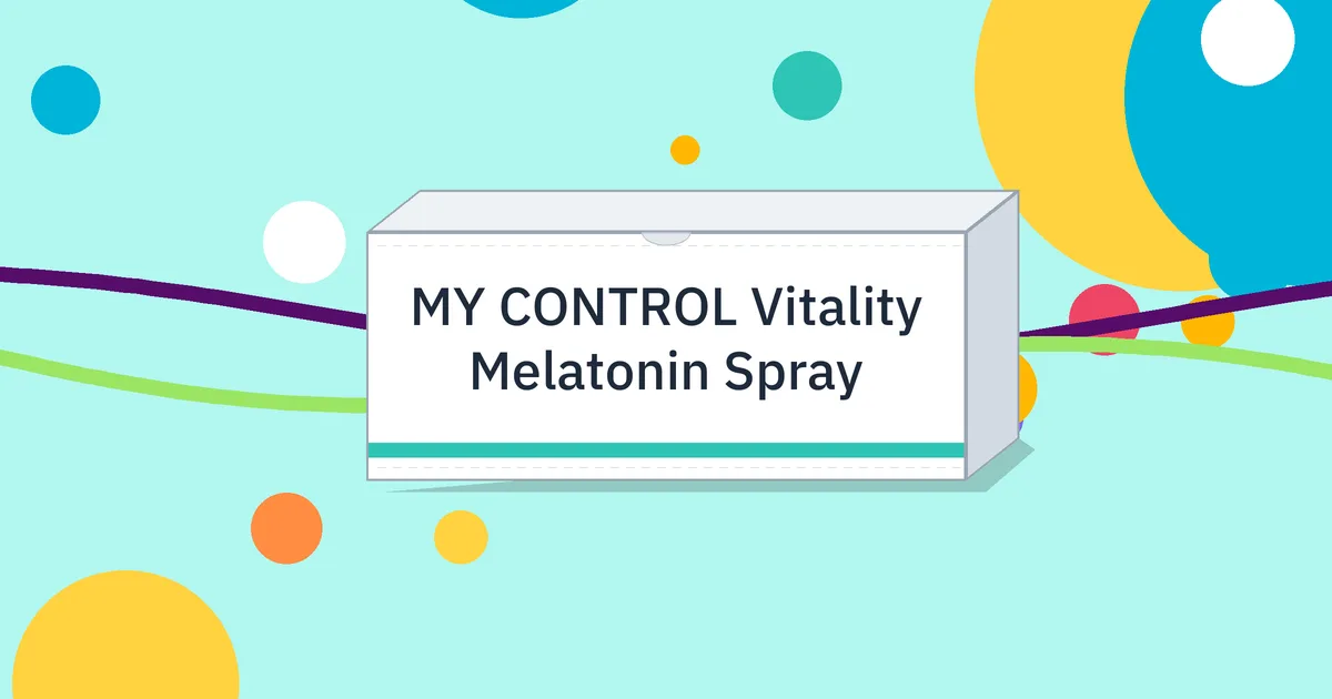 Symbolbild: Packung mit der Aufschrift MY CONTROL Vitality Melatonin Spray (PZN 19548924) – Verfügbarkeit und Bezug in Apotheken in Frankfurt am Main