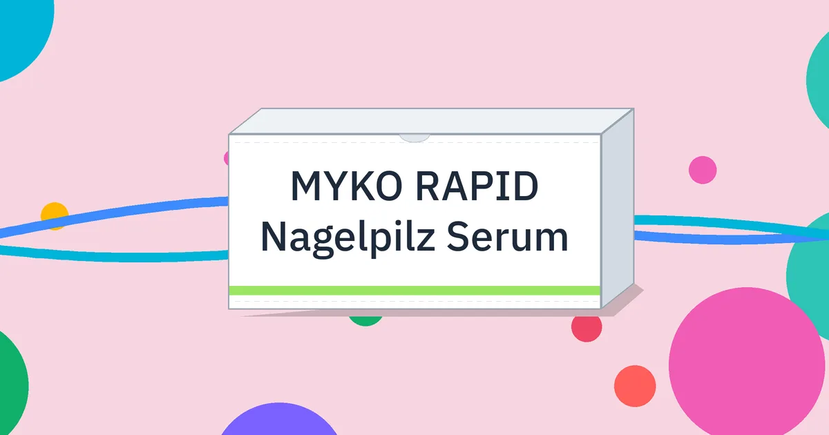 Symbolbild: Packung mit der Aufschrift MYKO RAPID Nagelpilz Serum (PZN 19726030) – Verfügbarkeit und Bezug in Apotheken in Frankfurt am Main
