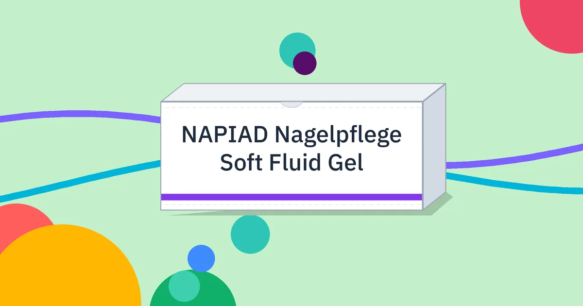 Symbolbild: Packung mit der Aufschrift NAPIAD Nagelpflege Soft Fluid Gel (PZN 15242418) – Verfügbarkeit und Bezug in Apotheken in Frankfurt am Main