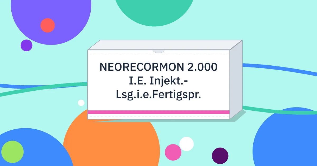 Symbolbild: Packung mit der Aufschrift NEORECORMON 2.000 I.E. Injekt.-Lsg.i.e.Fertigspr. (PZN 10113716) – Verfügbarkeit und Bezug in Apotheken in Frankfurt am Main