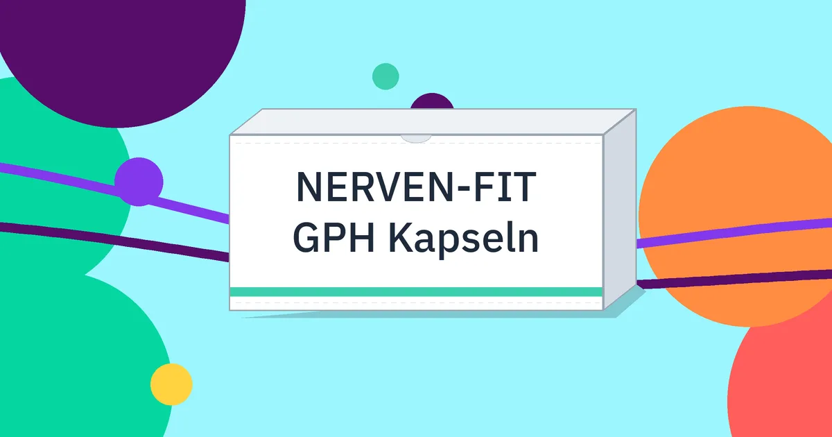 Symbolbild: Packung mit der Aufschrift NERVEN-FIT GPH Kapseln (PZN 10829426) – Verfügbarkeit und Bezug in Apotheken in Frankfurt am Main