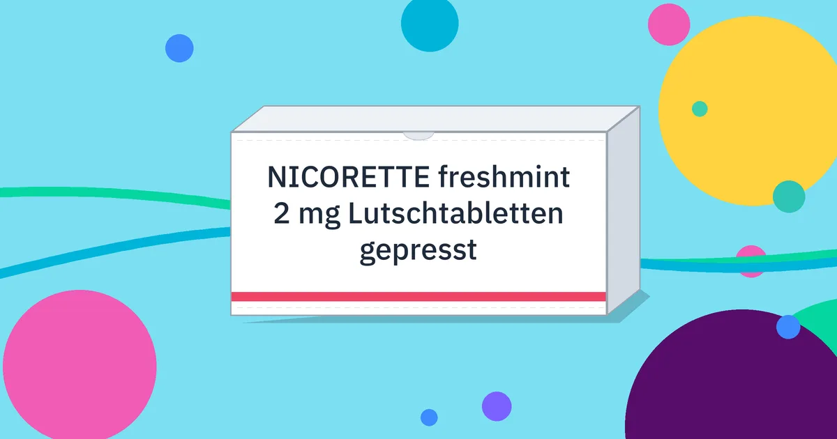 Symbolbild: Packung mit der Aufschrift NICORETTE freshmint 2 mg Lutschtabletten gepresst (PZN 19252253) – Verfügbarkeit und Bezug in Apotheken in Frankfurt am Main