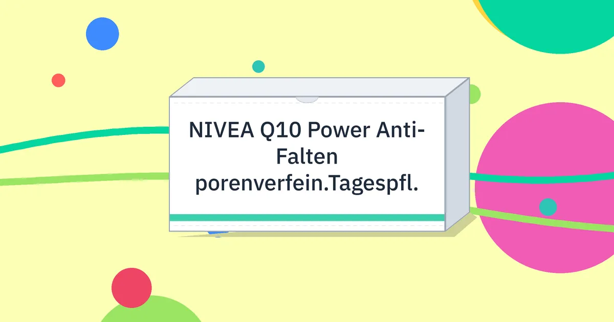 Symbolbild: Packung mit der Aufschrift NIVEA Q10 Power Anti-Falten porenverfein.Tagespfl. (PZN 14368850) – Verfügbarkeit und Bezug in Apotheken in Frankfurt am Main