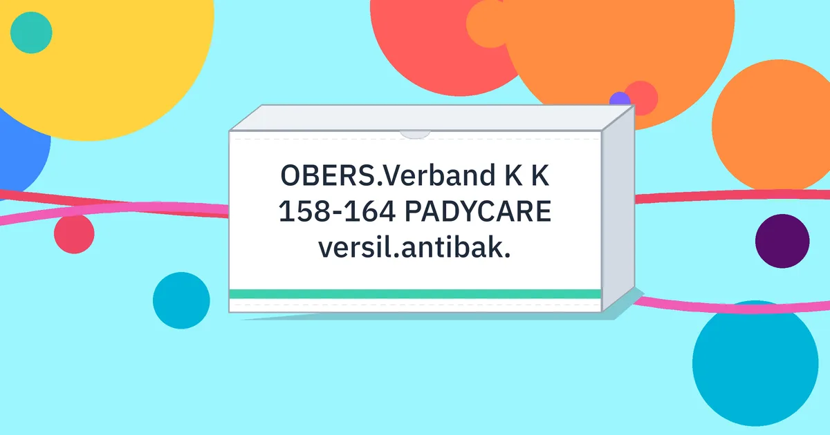 Symbolbild: Packung mit der Aufschrift OBERS.Verband K K 158-164 PADYCARE versil.antibak. (PZN 10938606) – Verfügbarkeit und Bezug in Apotheken in Frankfurt am Main