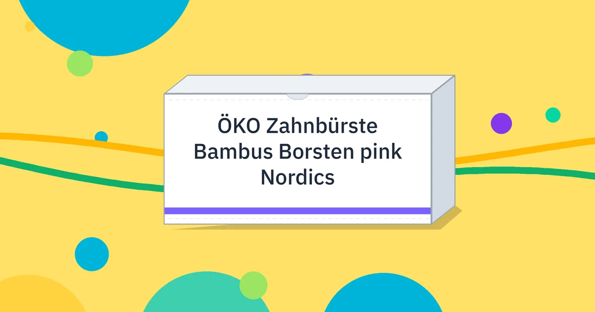Symbolbild: Packung mit der Aufschrift ÖKO Zahnbürste Bambus Borsten pink Nordics (PZN 16676969) – Verfügbarkeit und Bezug in Apotheken in Frankfurt am Main