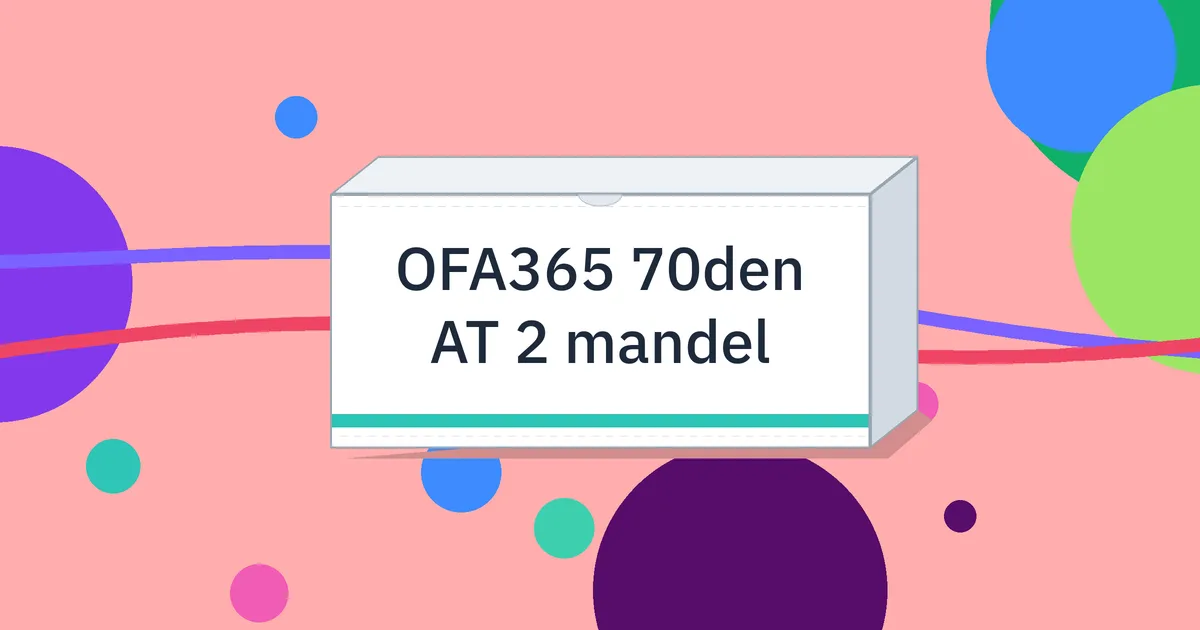 Symbolbild: Packung mit der Aufschrift OFA365 70den AT 2 mandel (PZN 16722480) – Verfügbarkeit und Bezug in Apotheken in Frankfurt am Main