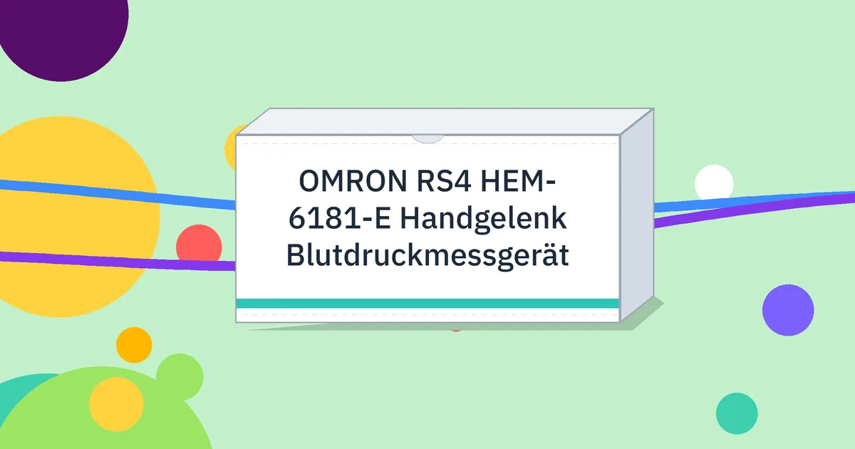 Symbolbild: Packung mit der Aufschrift OMRON RS4 HEM-6181-E Handgelenk Blutdruckmessgerät (PZN 13974962) – Verfügbarkeit und Bezug in Apotheken in Frankfurt am Main