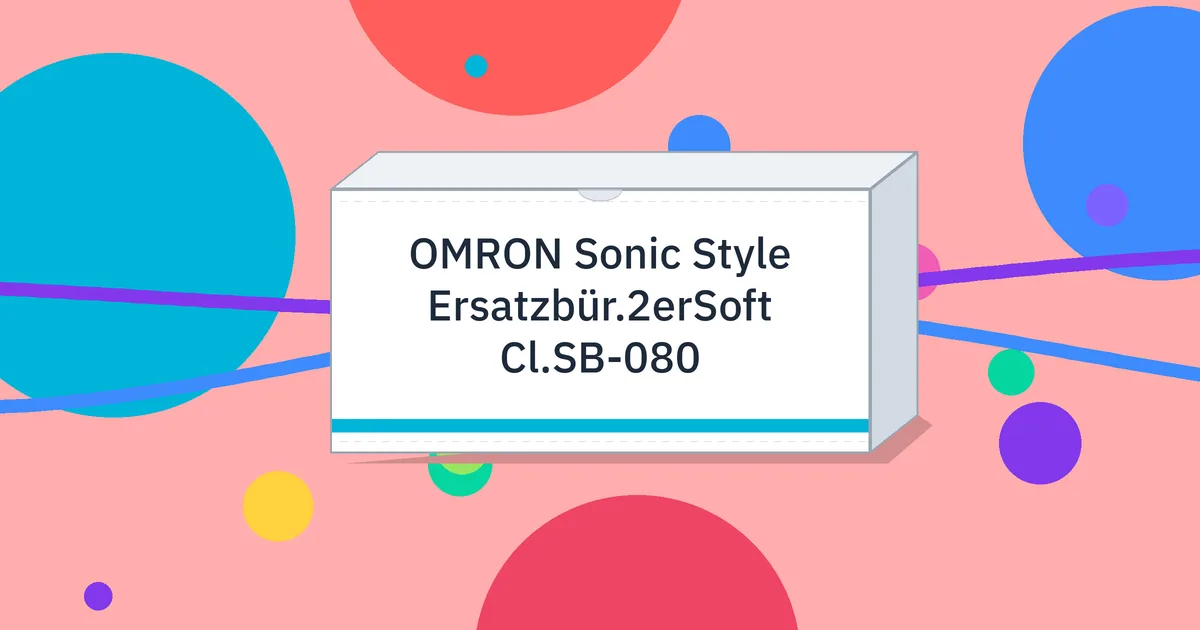 Symbolbild: Packung mit der Aufschrift OMRON Sonic Style Ersatzbür.2erSoft Cl.SB-080 (PZN 06475394) – Verfügbarkeit und Bezug in Apotheken in Frankfurt am Main