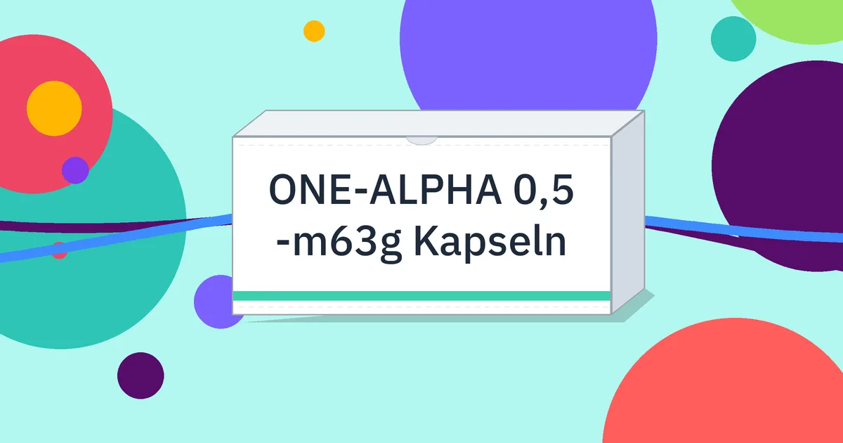 Symbolbild: Packung mit der Aufschrift ONE-ALPHA 0,5 -m63g Kapseln (PZN 01670010) – Verfügbarkeit und Bezug in Apotheken in Frankfurt am Main