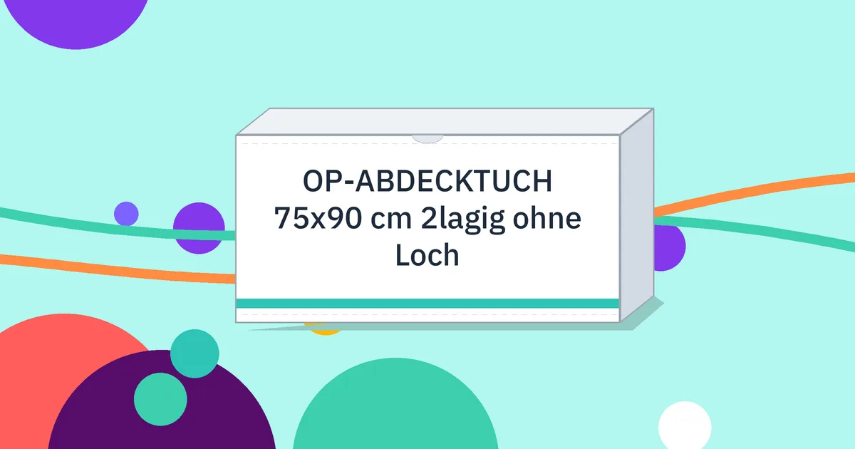Symbolbild: Packung mit der Aufschrift OP-ABDECKTUCH 75x90 cm 2lagig ohne Loch (PZN 15993484) – Verfügbarkeit und Bezug in Apotheken in Frankfurt am Main