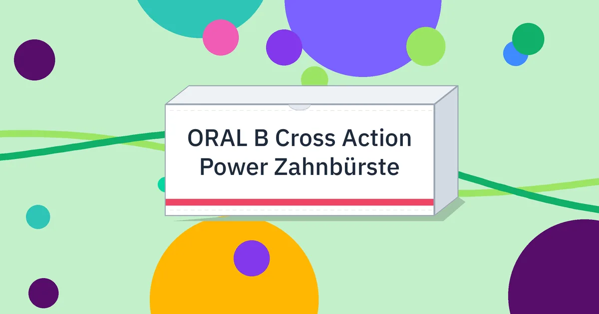 Symbolbild: Packung mit der Aufschrift ORAL B Cross Action Power Zahnbürste (PZN 03478771) – Verfügbarkeit und Bezug in Apotheken in Frankfurt am Main