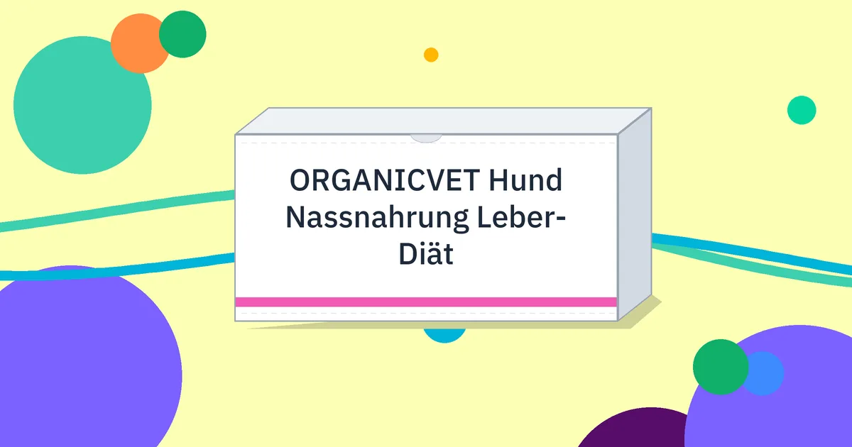 Symbolbild: Packung mit der Aufschrift ORGANICVET Hund Nassnahrung Leber-Diät (PZN 12376118) – Verfügbarkeit und Bezug in Apotheken in Frankfurt am Main