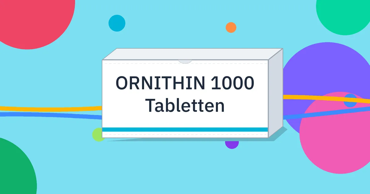 Symbolbild: Packung mit der Aufschrift ORNITHIN 1000 Tabletten (PZN 16044382) – Verfügbarkeit und Bezug in Apotheken in Frankfurt am Main