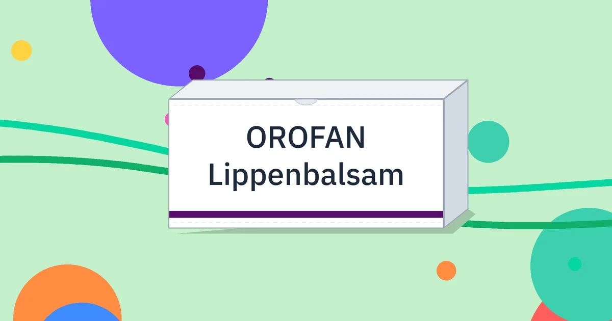 Symbolbild: Packung mit der Aufschrift OROFAN Lippenbalsam (PZN 16610812) – Verfügbarkeit und Bezug in Apotheken in Frankfurt am Main