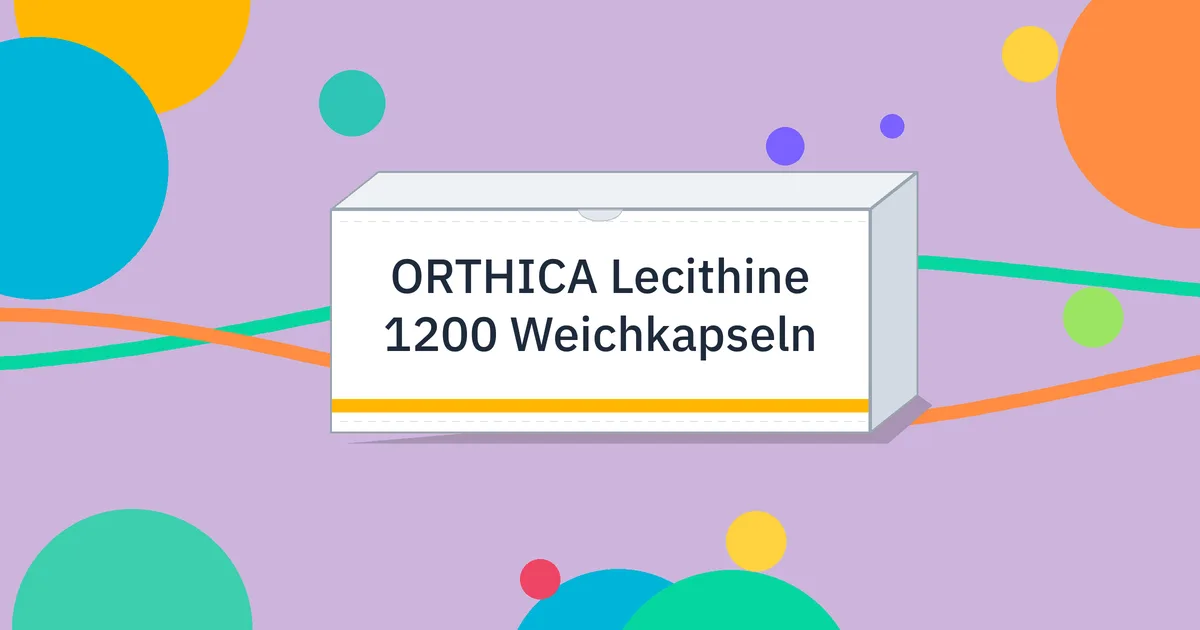 Symbolbild: Packung mit der Aufschrift ORTHICA Lecithine 1200 Weichkapseln (PZN 13859936) – Verfügbarkeit und Bezug in Apotheken in Frankfurt am Main