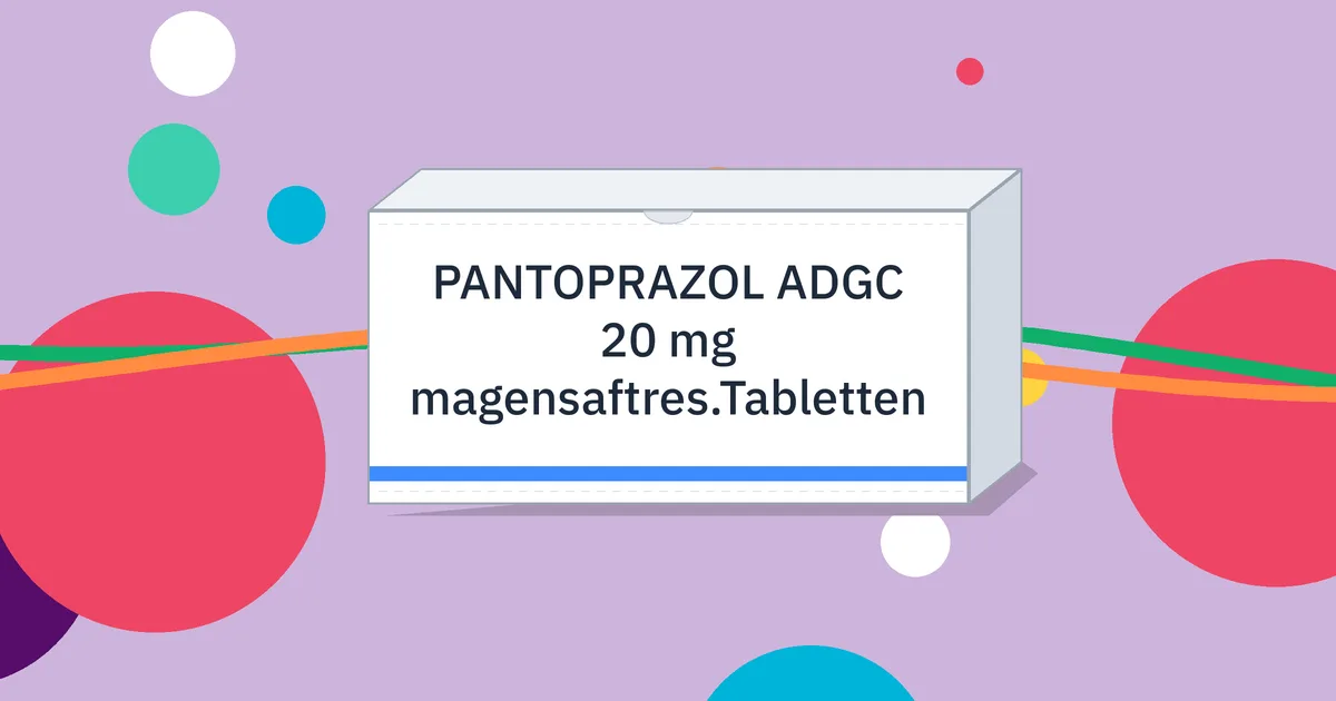 Symbolbild: Packung mit der Aufschrift PANTOPRAZOL ADGC 20 mg magensaftres.Tabletten (PZN 08998386) – Verfügbarkeit und Bezug in Apotheken in Frankfurt am Main