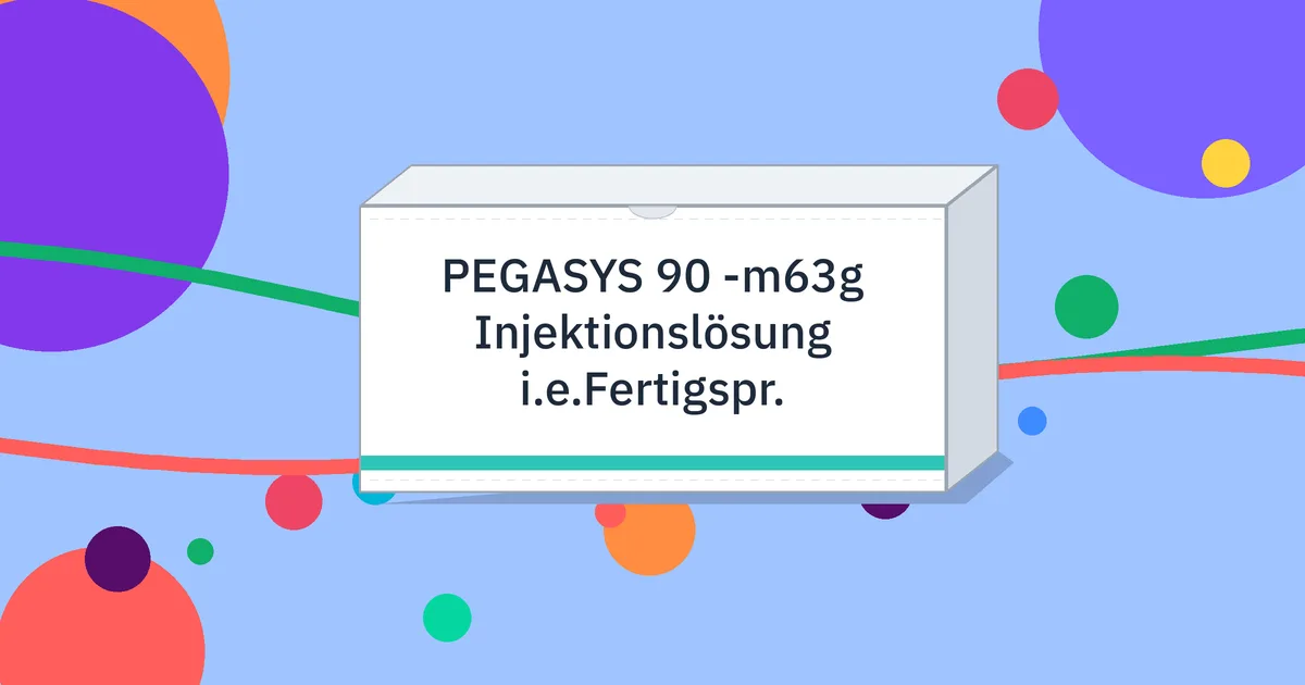 Symbolbild: Packung mit der Aufschrift PEGASYS 90 -m63g Injektionslösung i.e.Fertigspr. (PZN 05024206) – Verfügbarkeit und Bezug in Apotheken in Frankfurt am Main
