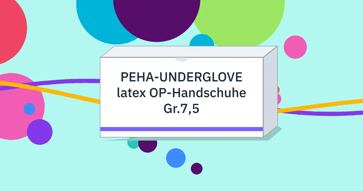 Symbolbild: Packung mit der Aufschrift PEHA-UNDERGLOVE latex OP-Handschuhe Gr.7,5 (PZN 10387690) – Verfügbarkeit und Bezug in Apotheken in Frankfurt am Main