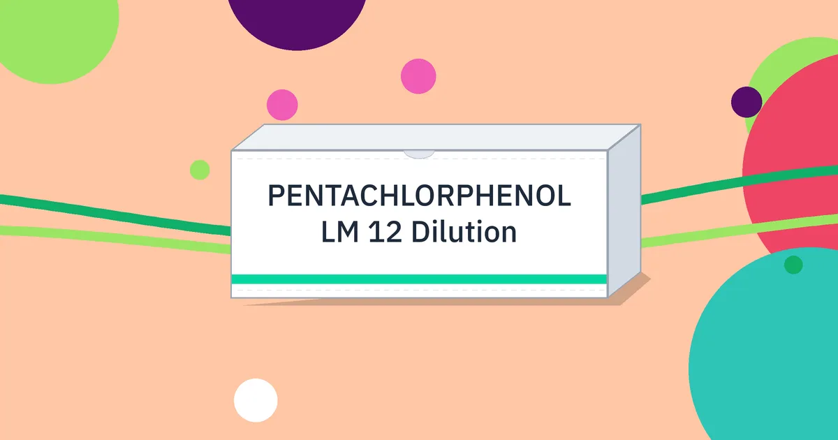 Symbolbild: Packung mit der Aufschrift PENTACHLORPHENOL LM 12 Dilution (PZN 13634166) – Verfügbarkeit und Bezug in Apotheken in Frankfurt am Main