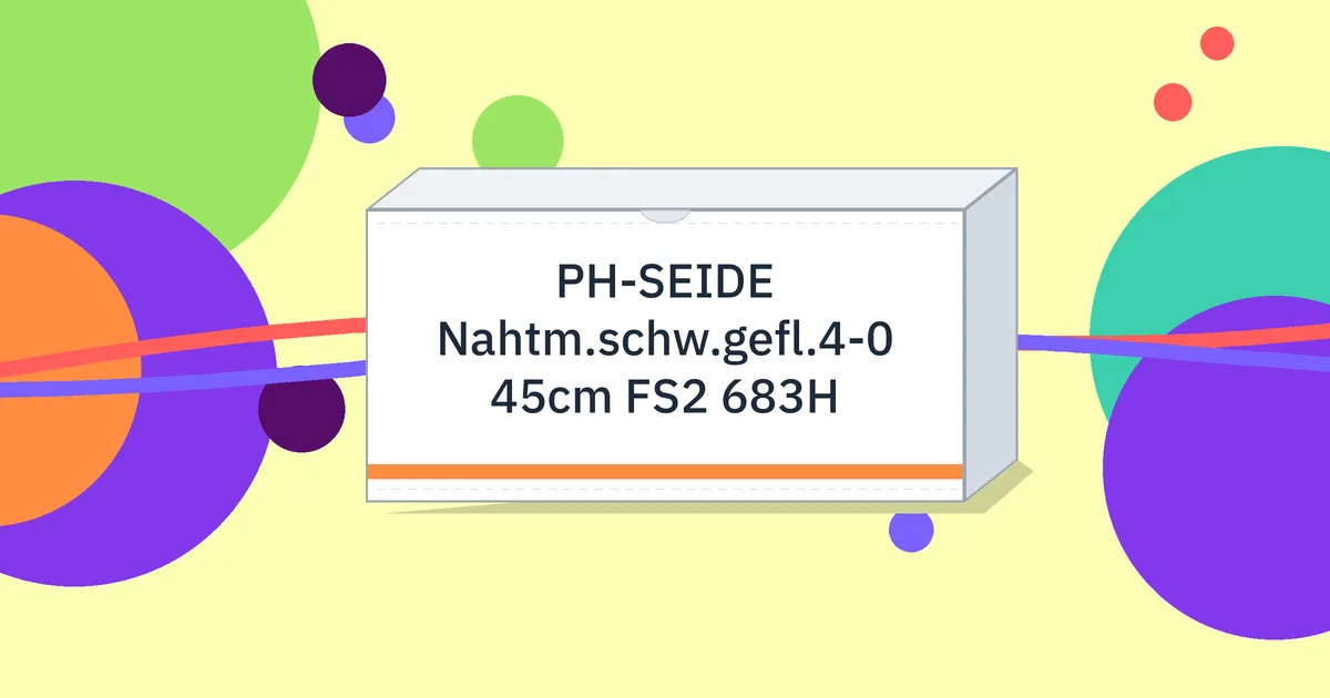 Symbolbild: Packung mit der Aufschrift PH-SEIDE Nahtm.schw.gefl.4-0 45cm FS2 683H (PZN 16806490) – Verfügbarkeit und Bezug in Apotheken in Frankfurt am Main