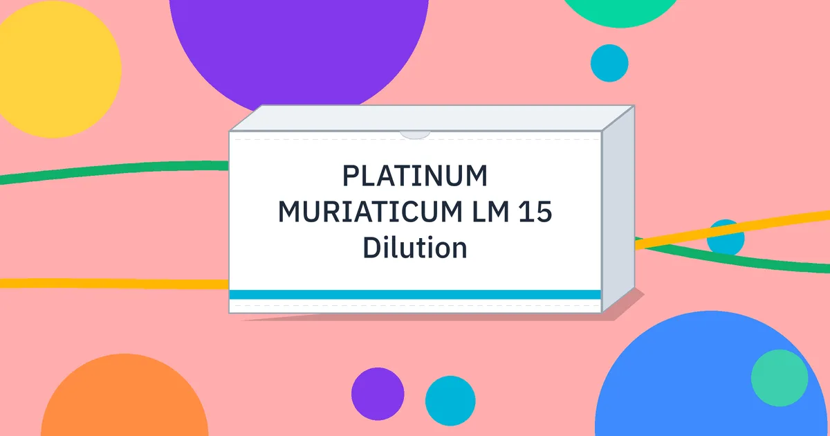 Symbolbild: Packung mit der Aufschrift PLATINUM MURIATICUM LM 15 Dilution (PZN 13648085) – Verfügbarkeit und Bezug in Apotheken in Frankfurt am Main