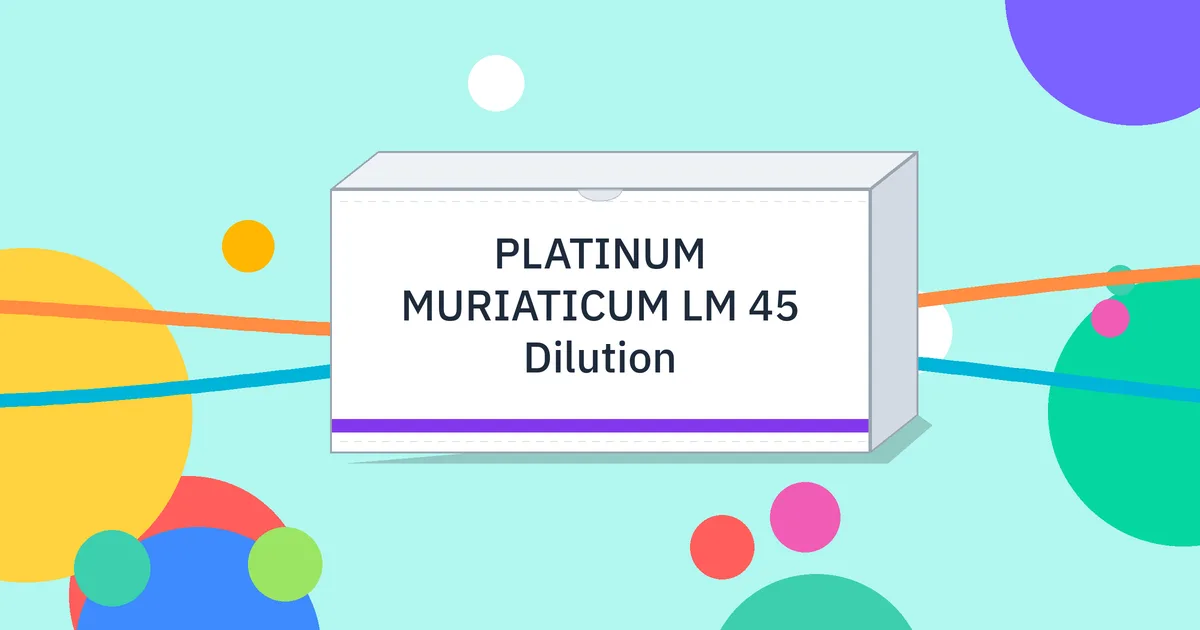 Symbolbild: Packung mit der Aufschrift PLATINUM MURIATICUM LM 45 Dilution (PZN 13648292) – Verfügbarkeit und Bezug in Apotheken in Frankfurt am Main