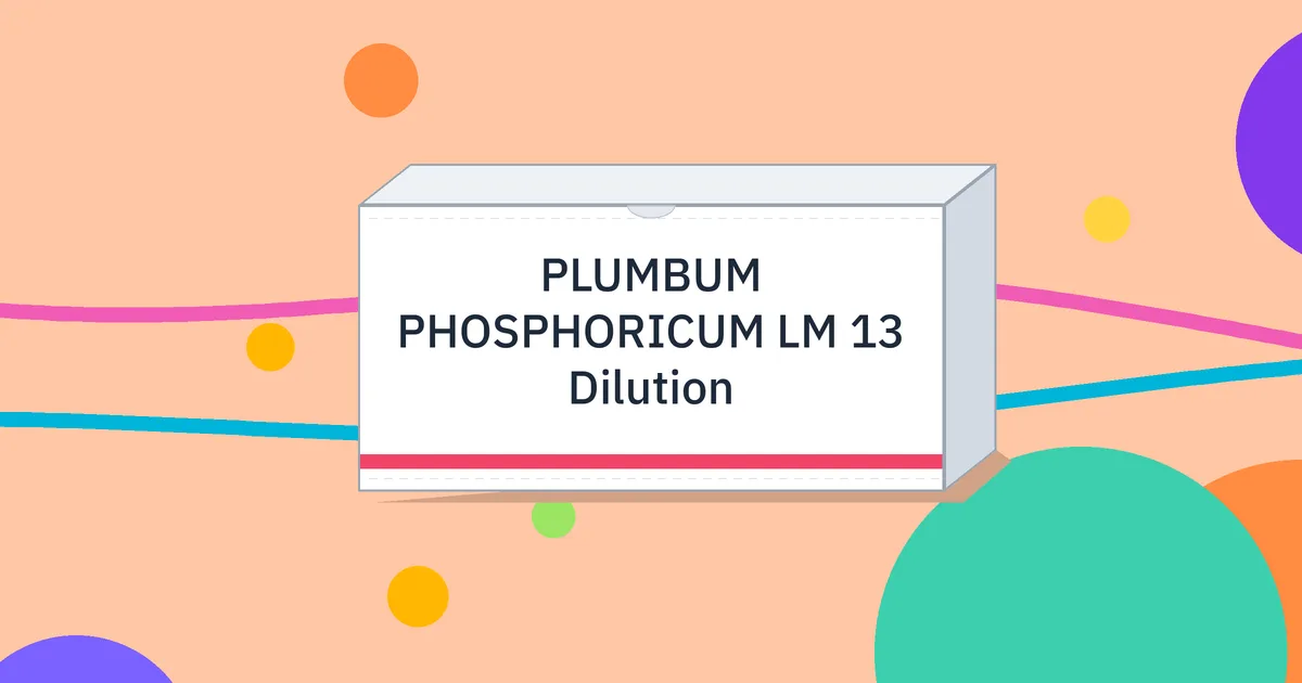 Symbolbild: Packung mit der Aufschrift PLUMBUM PHOSPHORICUM LM 13 Dilution (PZN 13042508) – Verfügbarkeit und Bezug in Apotheken in Frankfurt am Main