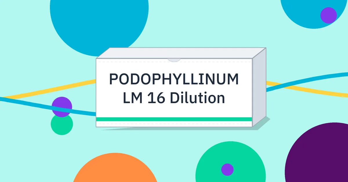 Symbolbild: Packung mit der Aufschrift PODOPHYLLINUM LM 16 Dilution (PZN 13661068) – Verfügbarkeit und Bezug in Apotheken in Frankfurt am Main