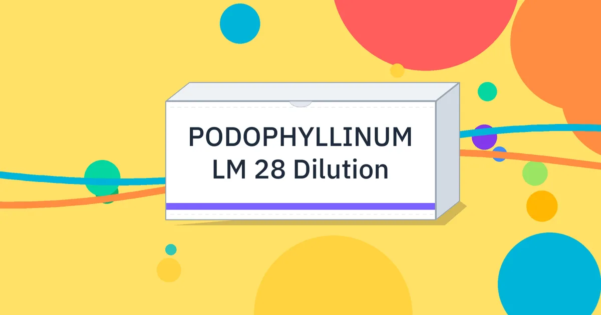Symbolbild: Packung mit der Aufschrift PODOPHYLLINUM LM 28 Dilution (PZN 13661192) – Verfügbarkeit und Bezug in Apotheken in Frankfurt am Main