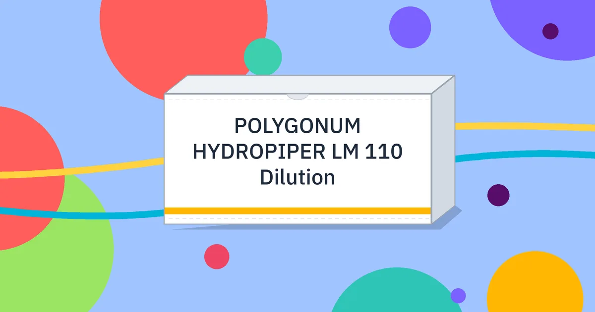 Symbolbild: Packung mit der Aufschrift POLYGONUM HYDROPIPER LM 110 Dilution (PZN 13662702) – Verfügbarkeit und Bezug in Apotheken in Frankfurt am Main