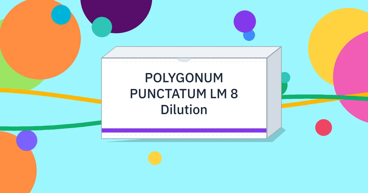 Symbolbild: Packung mit der Aufschrift POLYGONUM PUNCTATUM LM 8 Dilution (PZN 13662814) – Verfügbarkeit und Bezug in Apotheken in Frankfurt am Main