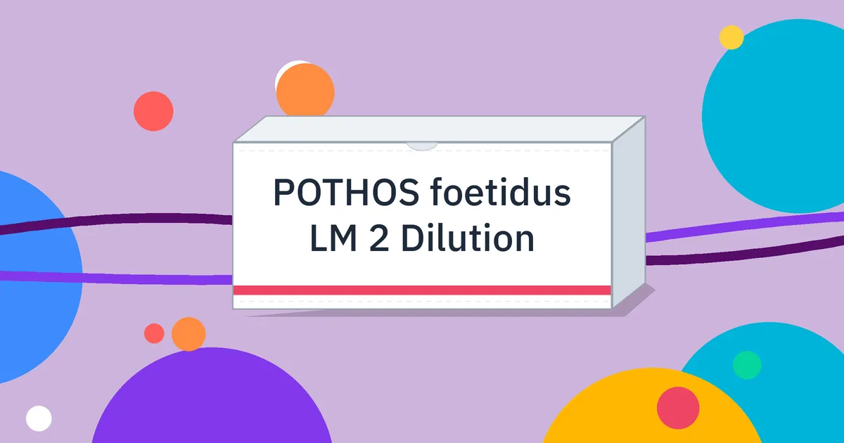 Symbolbild: Packung mit der Aufschrift POTHOS foetidus LM 2 Dilution (PZN 13665988) – Verfügbarkeit und Bezug in Apotheken in Frankfurt am Main