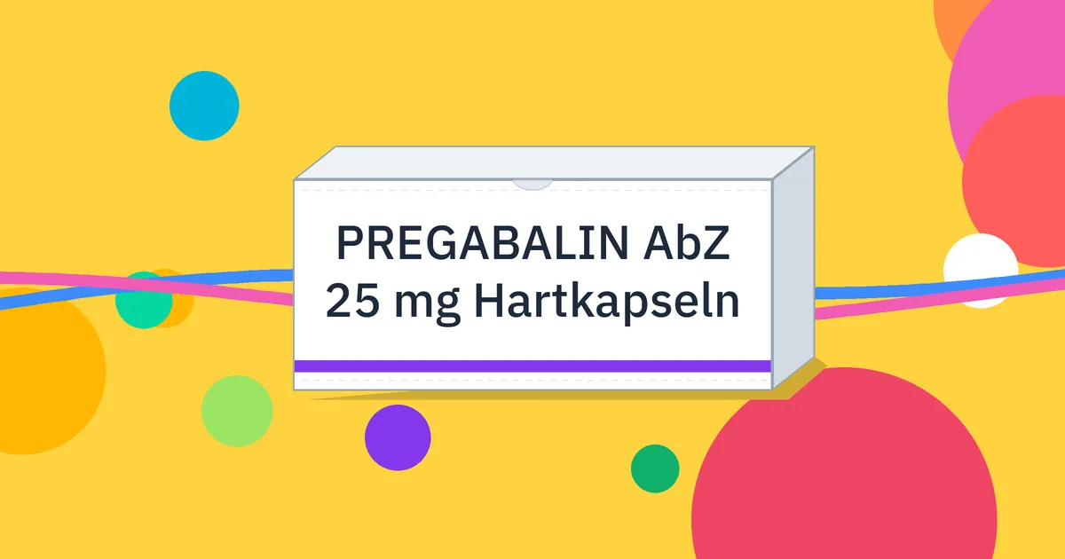 Symbolbild: Packung mit der Aufschrift PREGABALIN AbZ 25 mg Hartkapseln (PZN 10326926) – Verfügbarkeit und Bezug in Apotheken in Frankfurt am Main