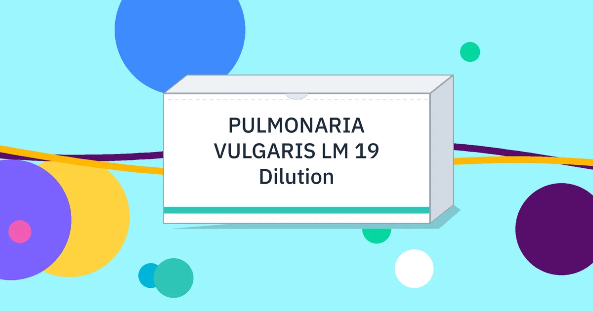 Symbolbild: Packung mit der Aufschrift PULMONARIA VULGARIS LM 19 Dilution (PZN 13670937) – Verfügbarkeit und Bezug in Apotheken in Frankfurt am Main
