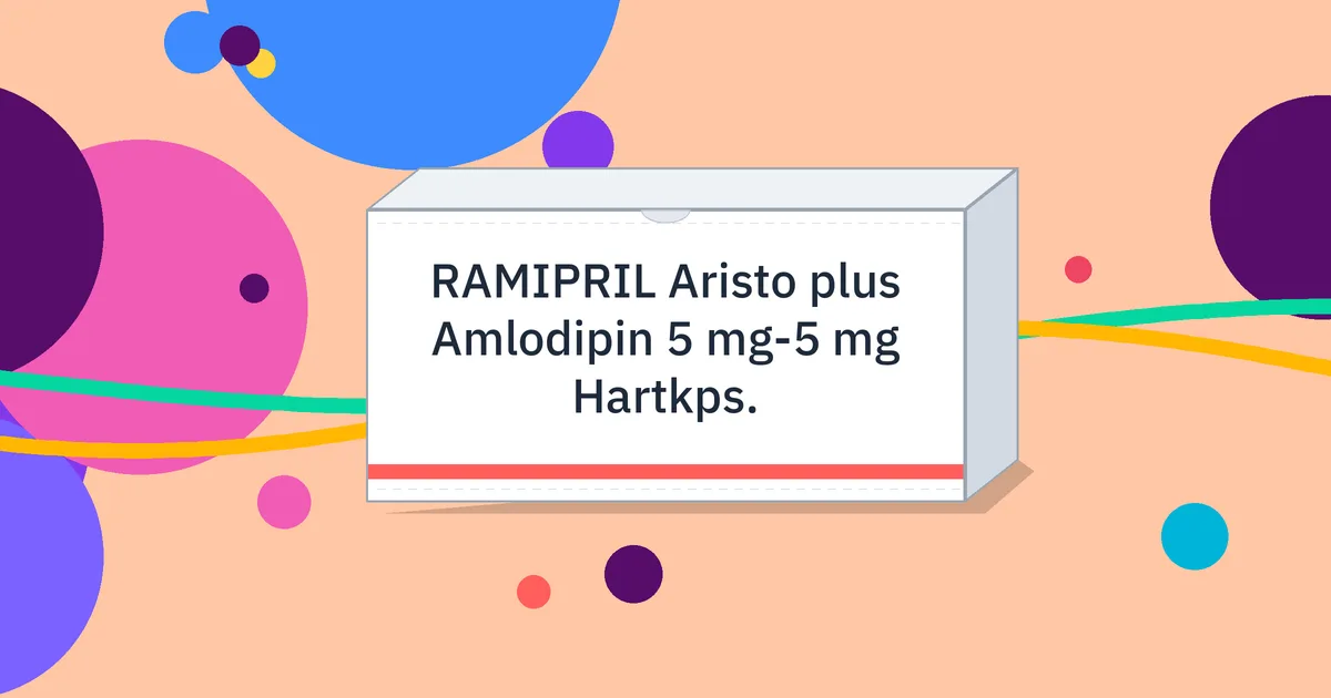 Symbolbild: Packung mit der Aufschrift RAMIPRIL Aristo plus Amlodipin 5 mg-5 mg Hartkps. (PZN 13880327) – Verfügbarkeit und Bezug in Apotheken in Frankfurt am Main