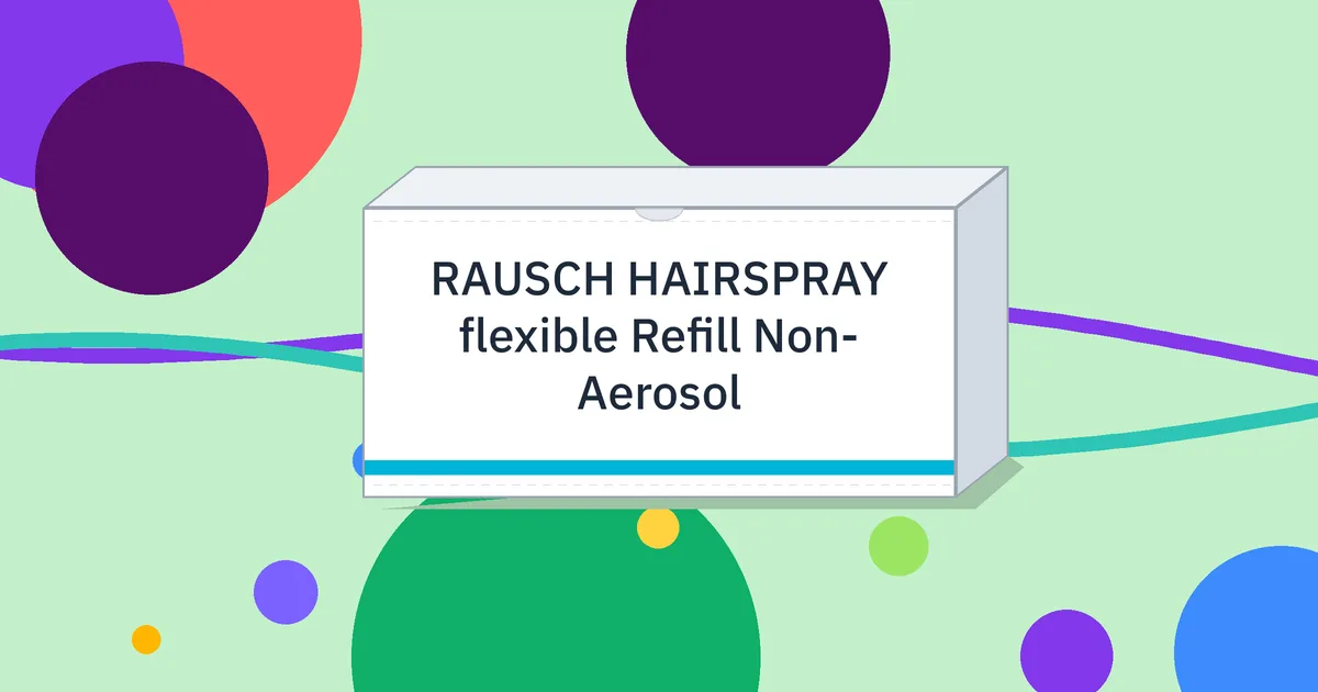 Symbolbild: Packung mit der Aufschrift RAUSCH HAIRSPRAY flexible Refill Non-Aerosol (PZN 12473034) – Verfügbarkeit und Bezug in Apotheken in Frankfurt am Main