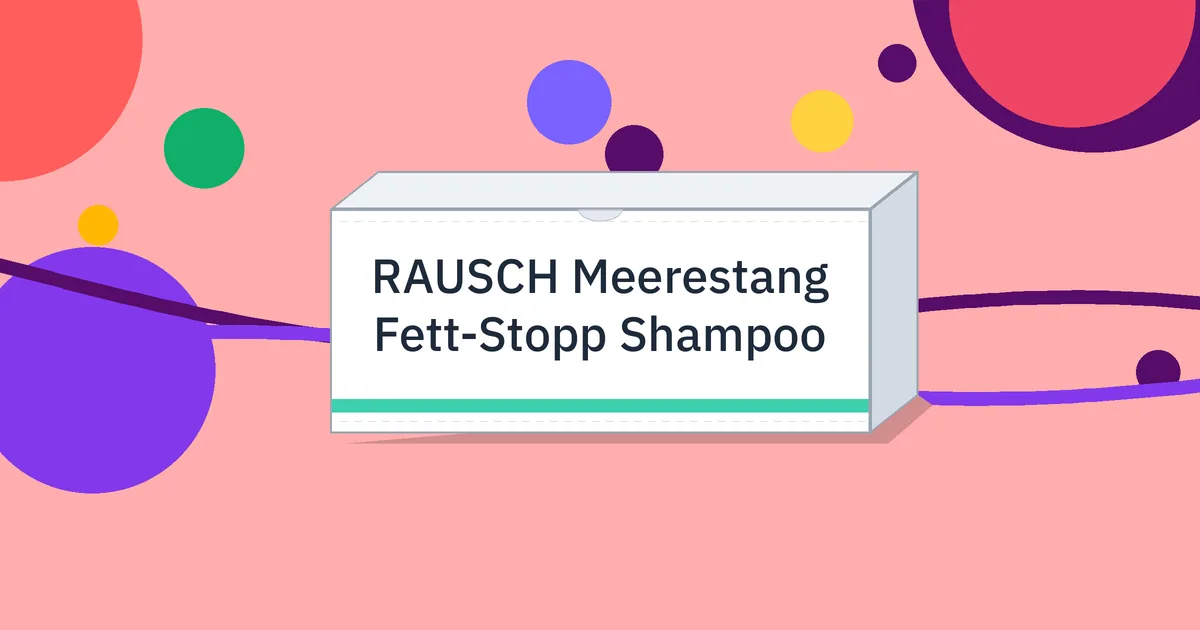 Symbolbild: Packung mit der Aufschrift RAUSCH Meerestang Fett-Stopp Shampoo (PZN 11046169) – Verfügbarkeit und Bezug in Apotheken in Frankfurt am Main