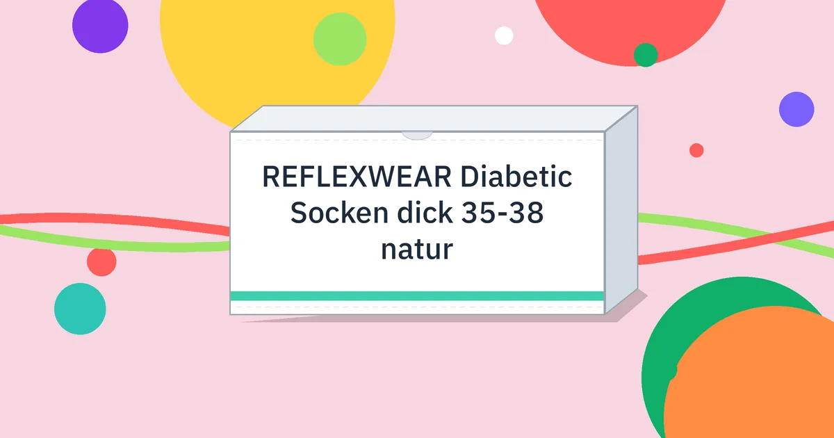 Symbolbild: Packung mit der Aufschrift REFLEXWEAR Diabetic Socken dick 35-38 natur (PZN 14400909) – Verfügbarkeit und Bezug in Apotheken in Frankfurt am Main
