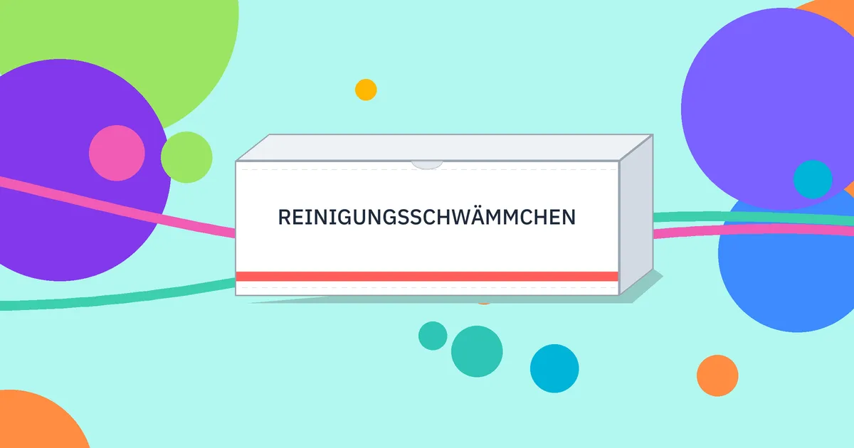 Symbolbild: Packung mit der Aufschrift REINIGUNGSSCHWÄMMCHEN (PZN 18390220) – Verfügbarkeit und Bezug in Apotheken in Frankfurt am Main