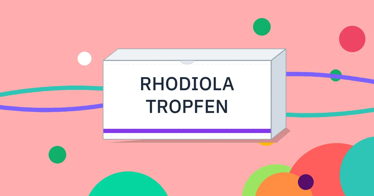 Symbolbild: Packung mit der Aufschrift RHODIOLA TROPFEN (PZN 14128560) – Verfügbarkeit und Bezug in Apotheken in Frankfurt am Main