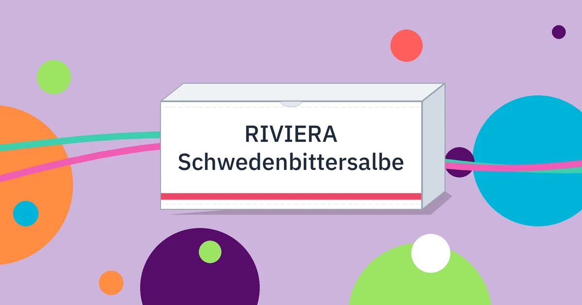 Symbolbild: Packung mit der Aufschrift RIVIERA Schwedenbittersalbe (PZN 19992607) – Verfügbarkeit und Bezug in Apotheken in Frankfurt am Main